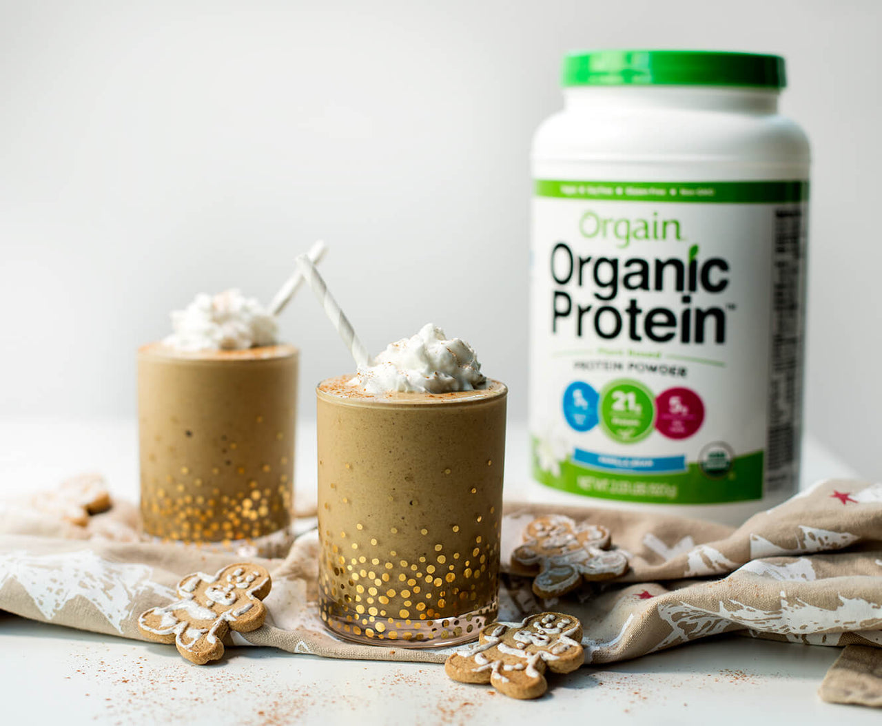 Gingerbread Protein Shake Recipe -Gingerbread Smoothie Recipe – Orgain